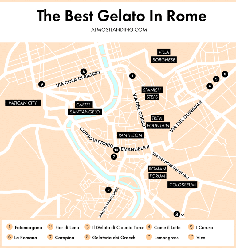 The Best Gelato In Rome Italy + Rome Gelato Map