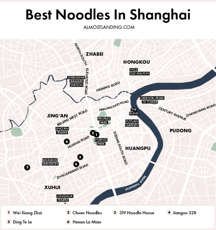 The Best Noodles In Shanghai China + Video + Map